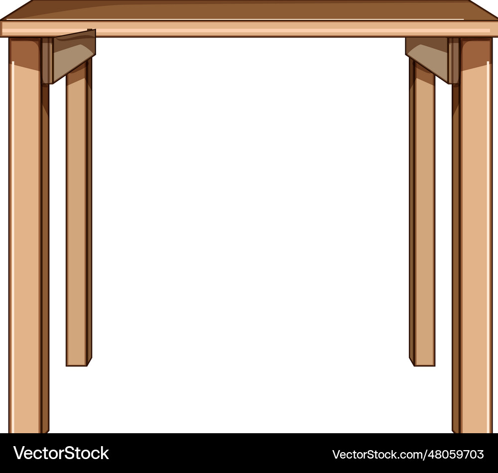 Old wooden table cartoon Royalty Free Vector Image