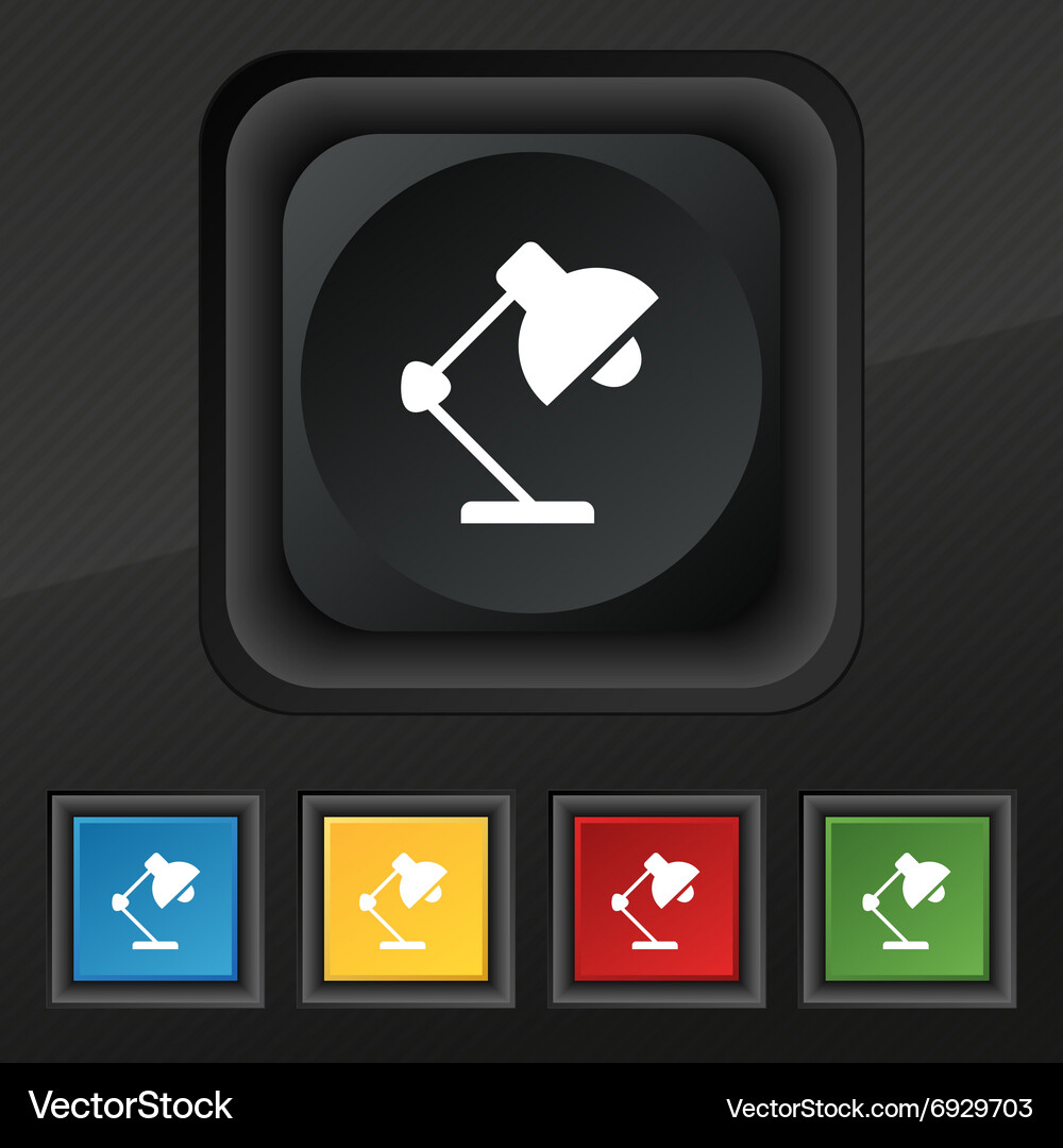 Reading-lamp and lighting illumination icon symbol