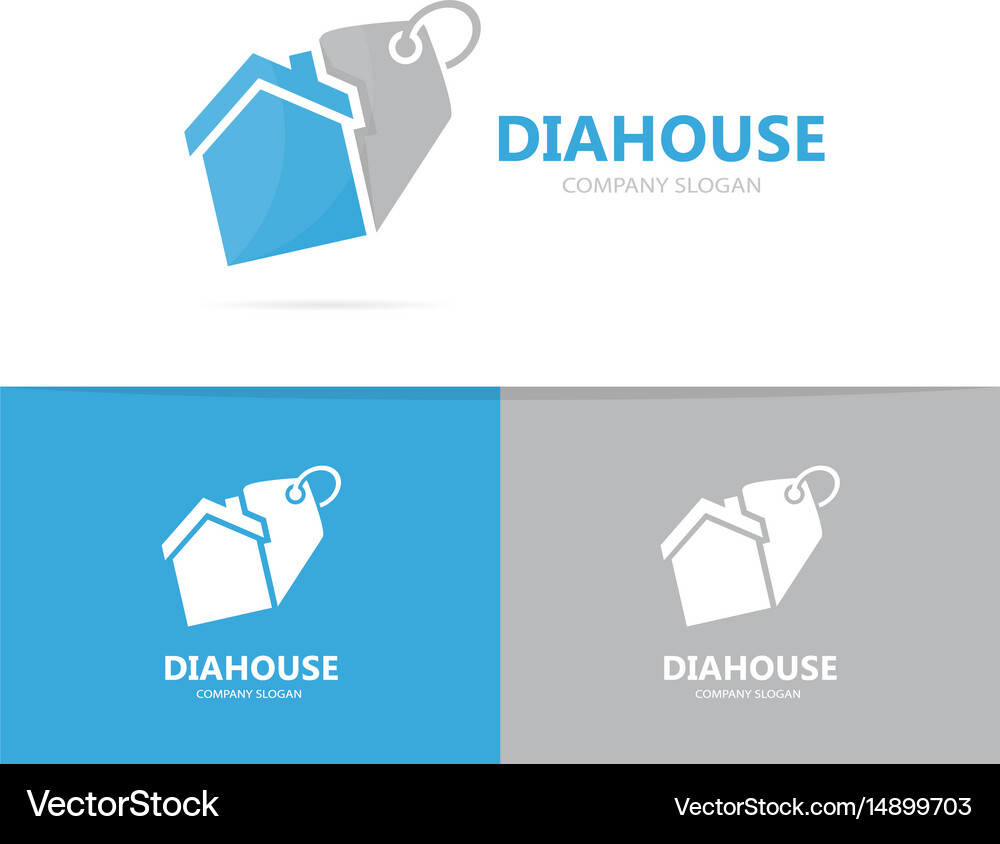 Real estate and tag logo combination Royalty Free Vector