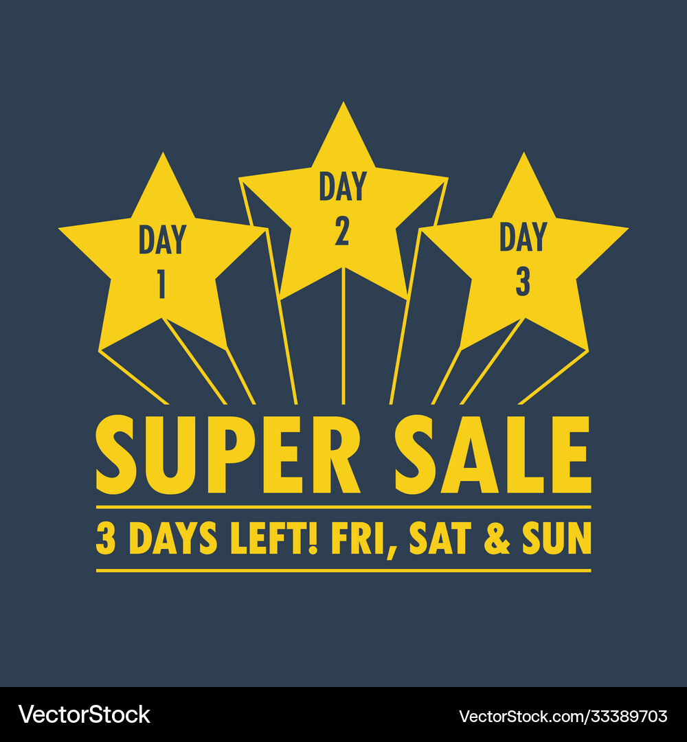 Sale web banner template with stars Royalty Free Vector