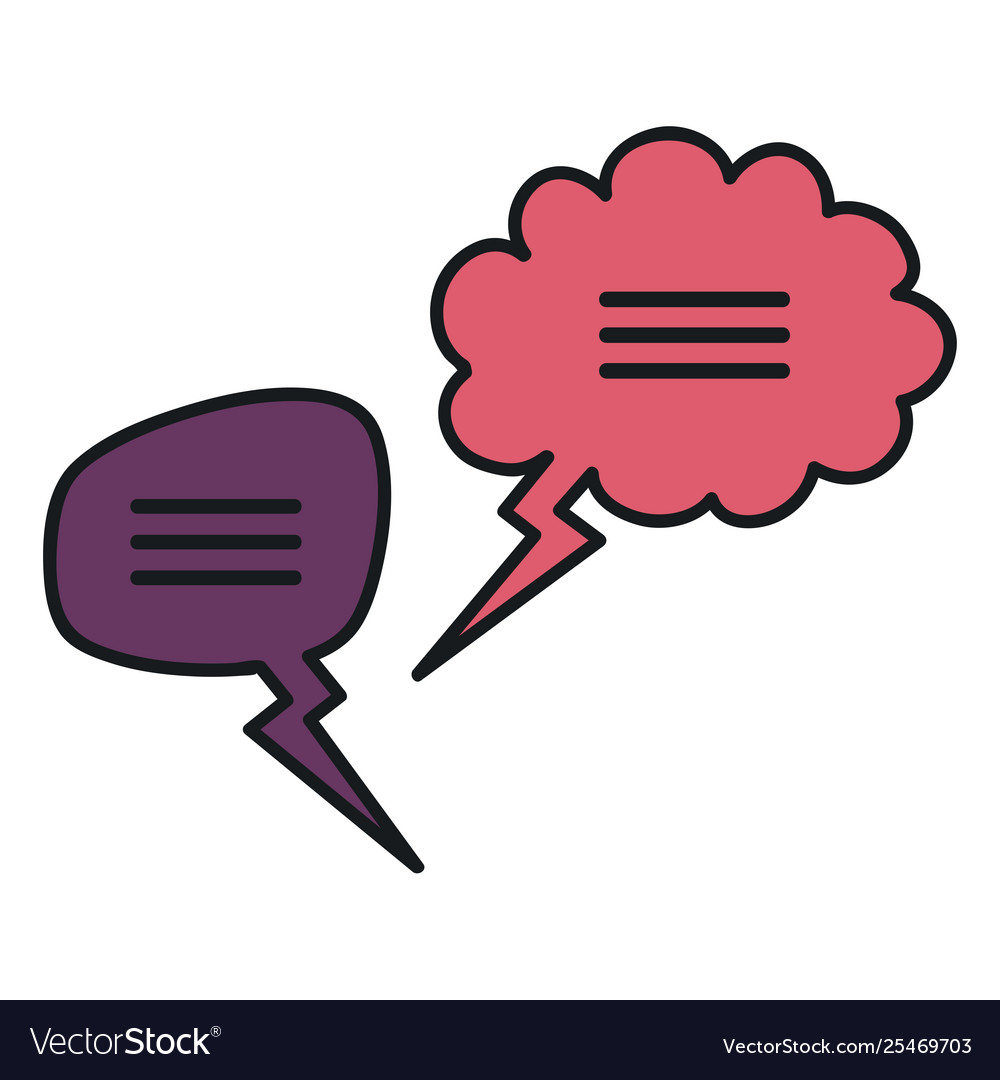 Speech bubbles messages icons Royalty Free Vector Image
