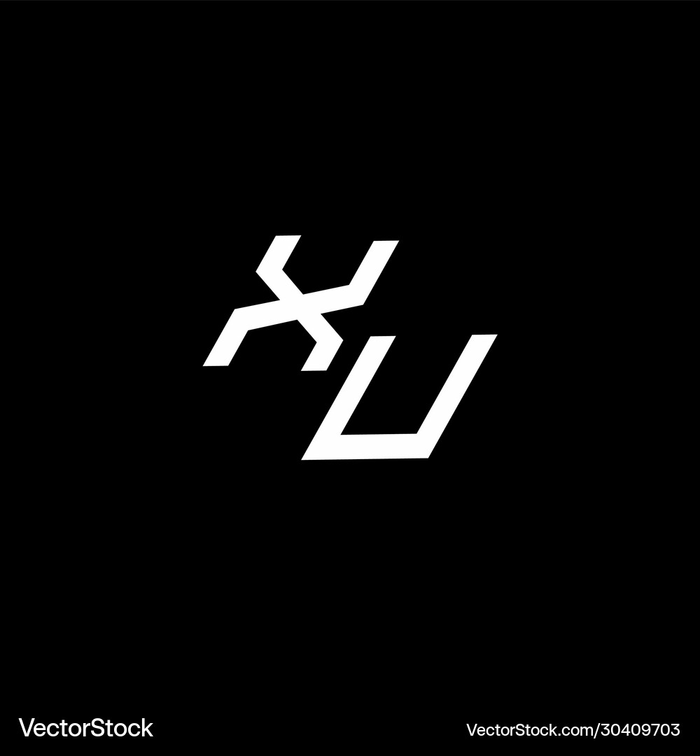 Xu logo monogram with up to down style modern Vector Image
