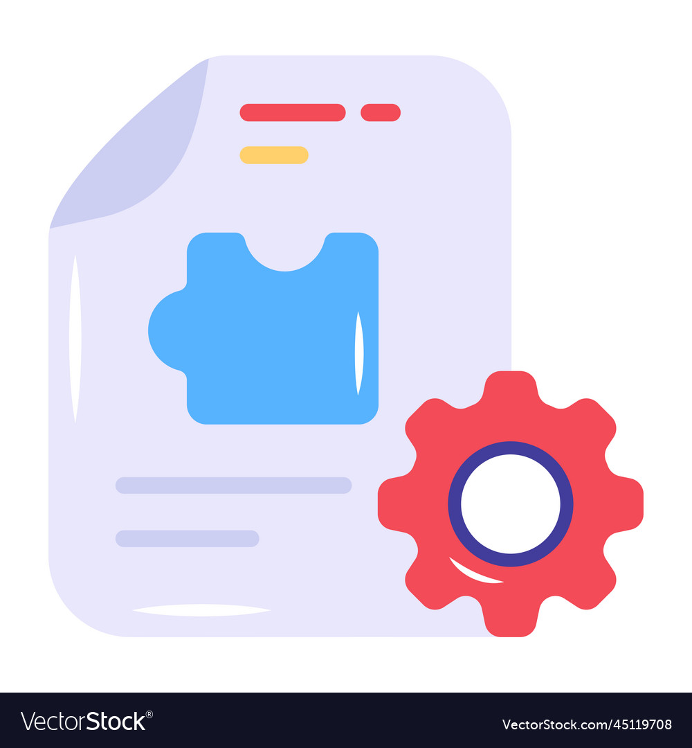 An editable flat icon of project planning Vector Image