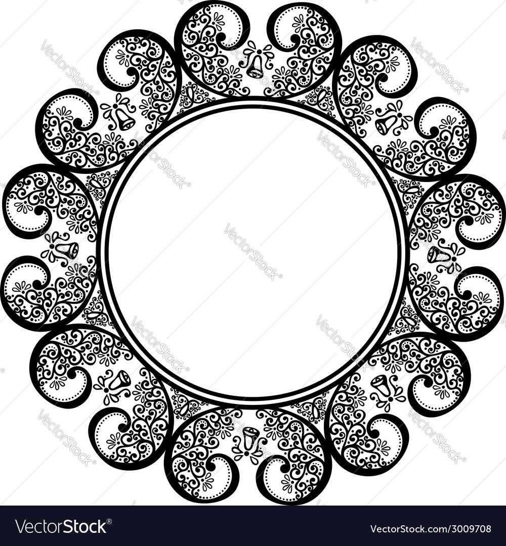 Beautiful Decorative Round Frame Royalty Free Vector Image Beautiful Decorative Round Frame Royalty Free Vector Image