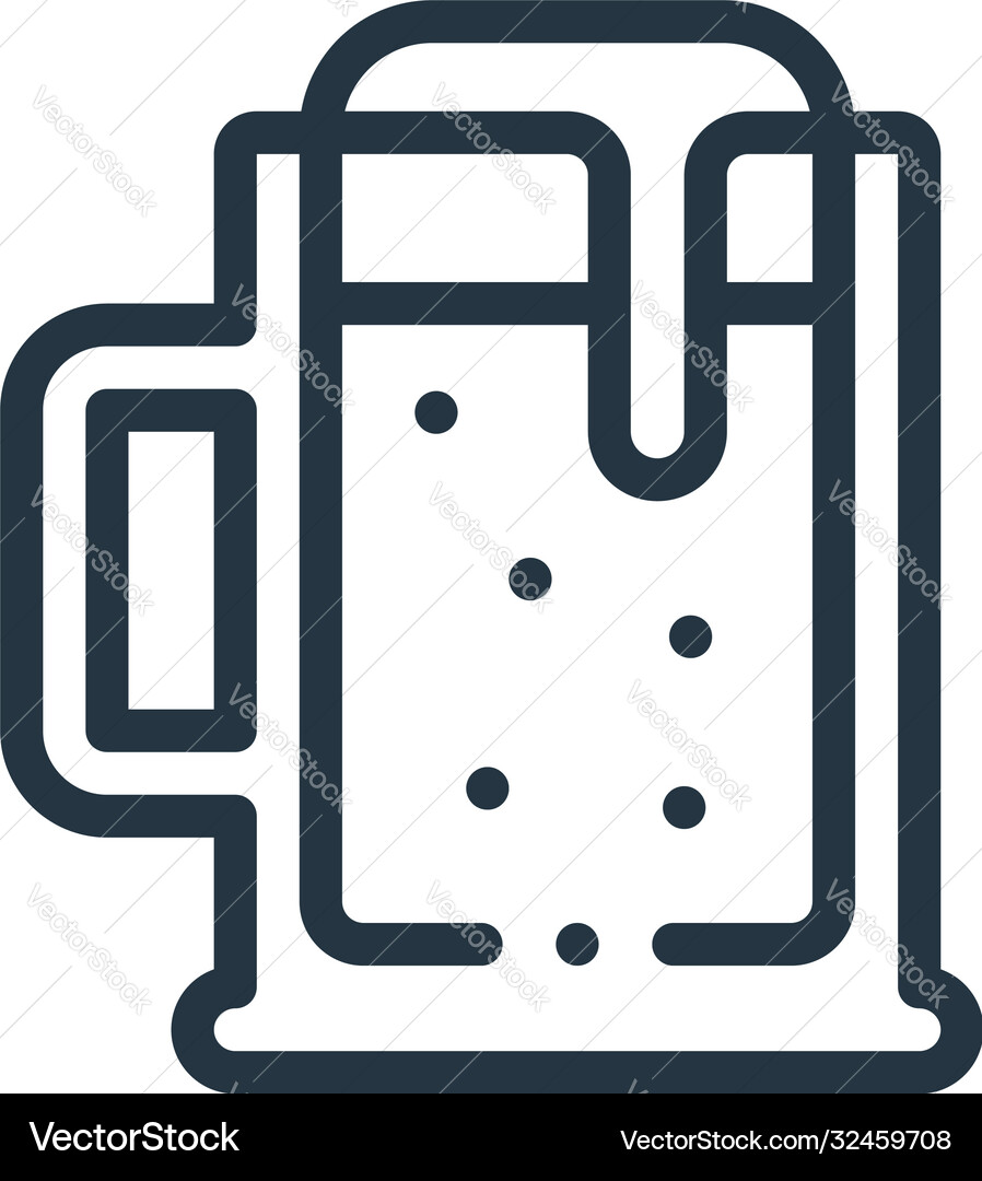 Beer icon isolated on white background outline Vector Image