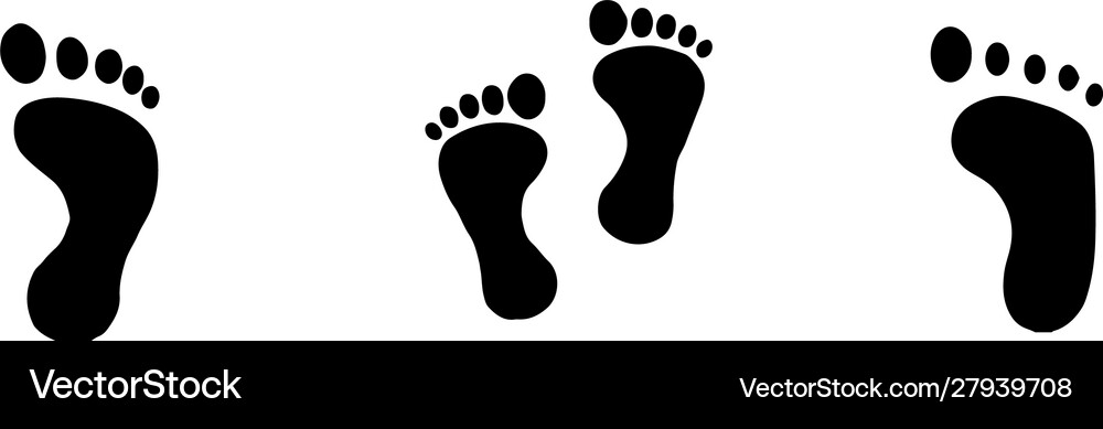 Footprint icon isolated on white background Vector Image