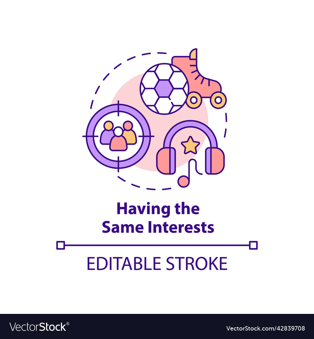 Having same interests concept icon Royalty Free Vector Image