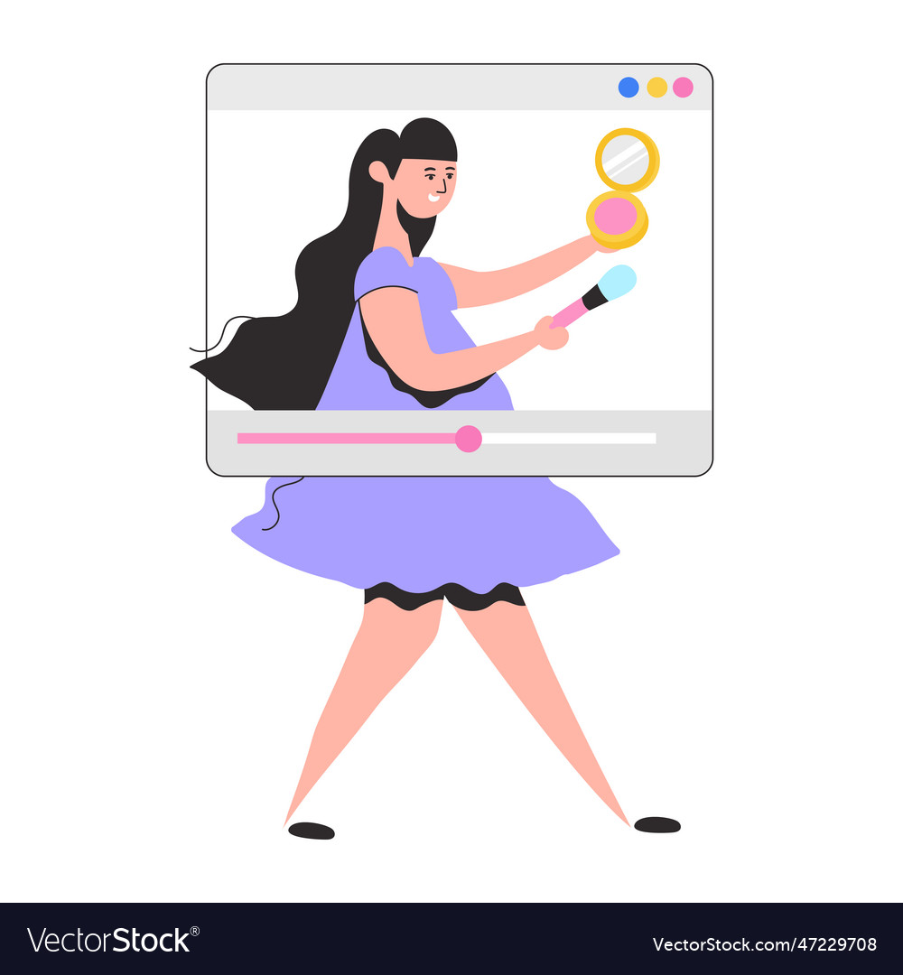 Makeup influencer Royalty Free Vector Image - VectorStock