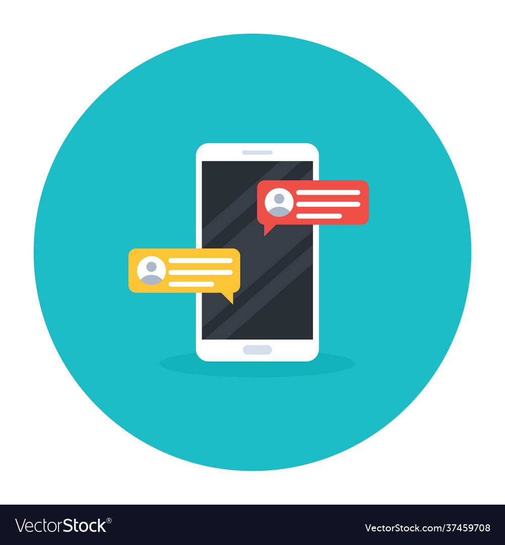Mobile chat app Royalty Free Vector Image - VectorStock