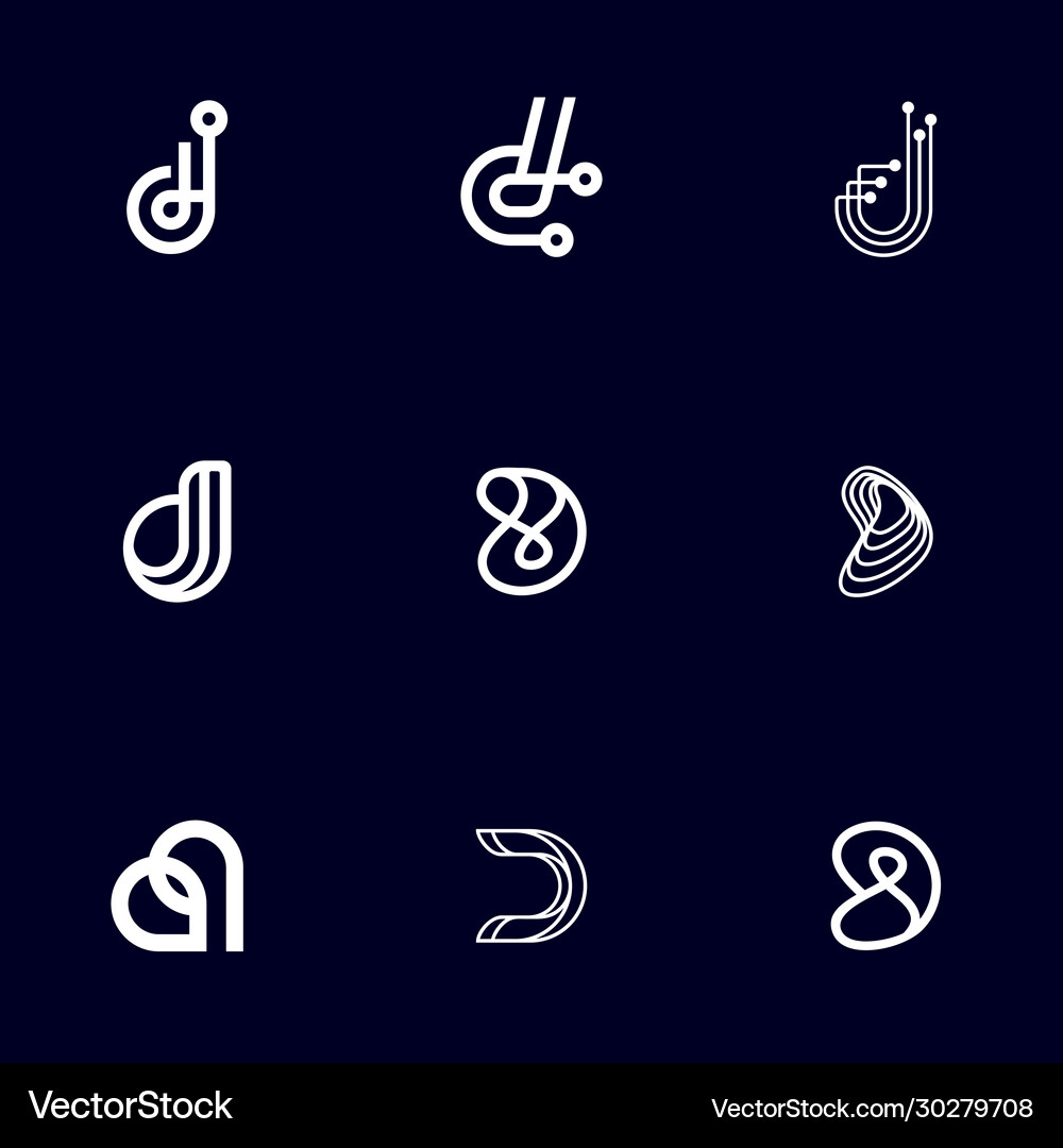 Modern letter d company logo Royalty Free Vector Image