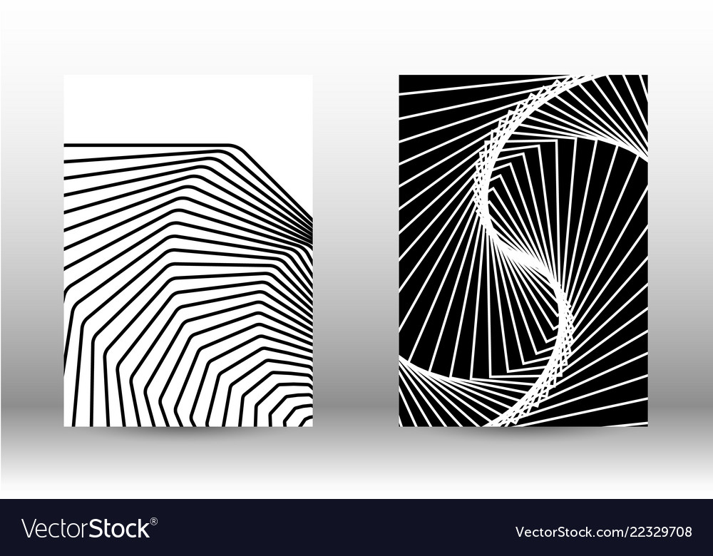 Set of abstract patterns with distorted lines Vector Image