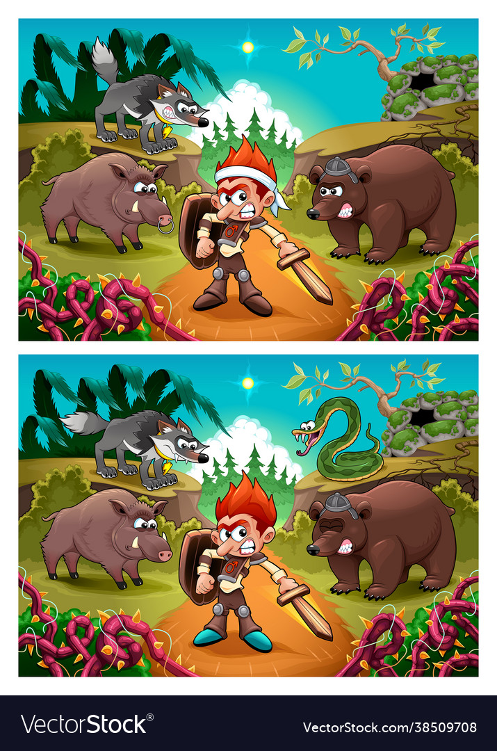 Spot differences Royalty Free Vector Image - VectorStock Spot differences Royalty Free Vector Image - VectorStock