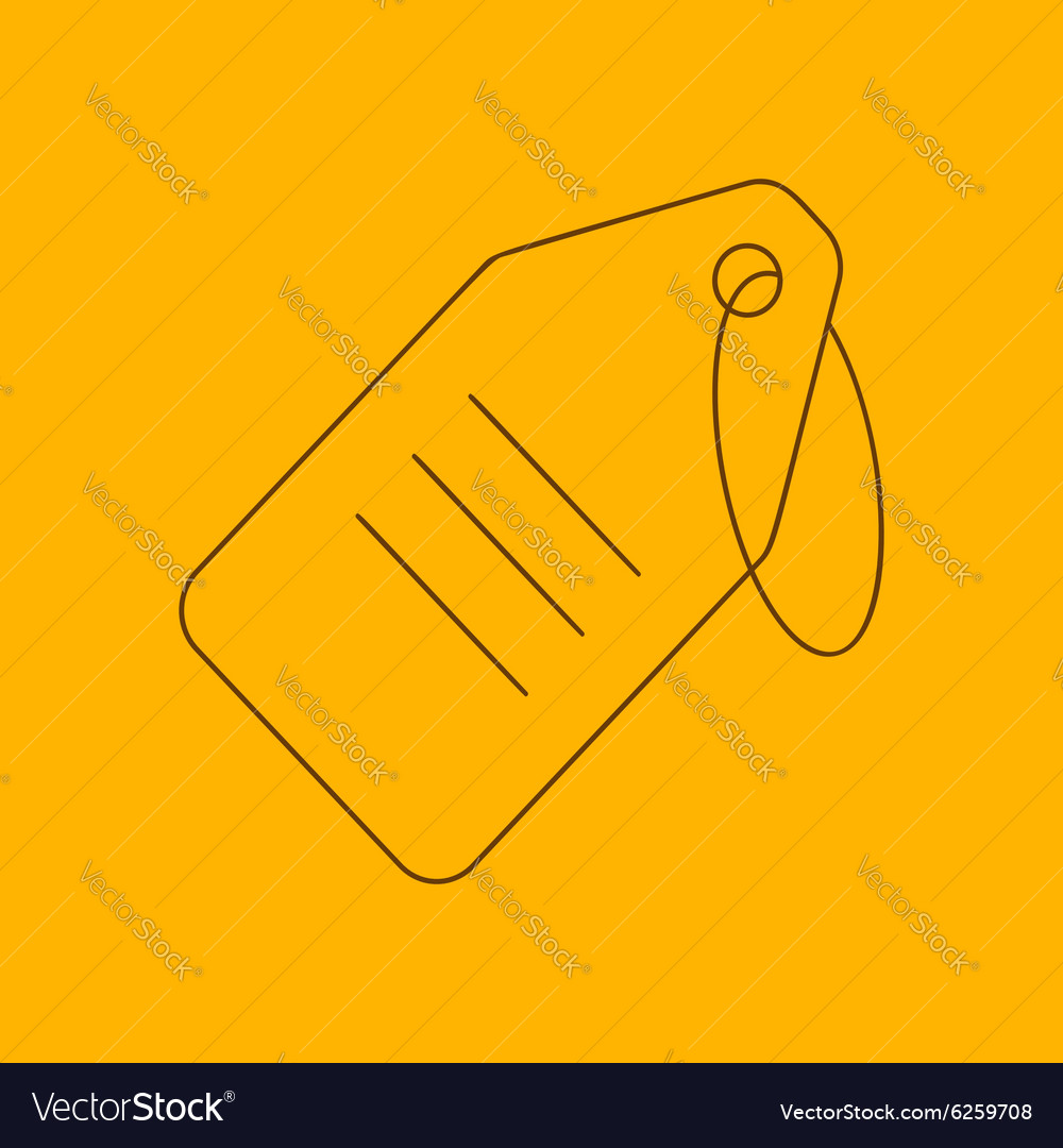 String tag line icon Royalty Free Vector Image