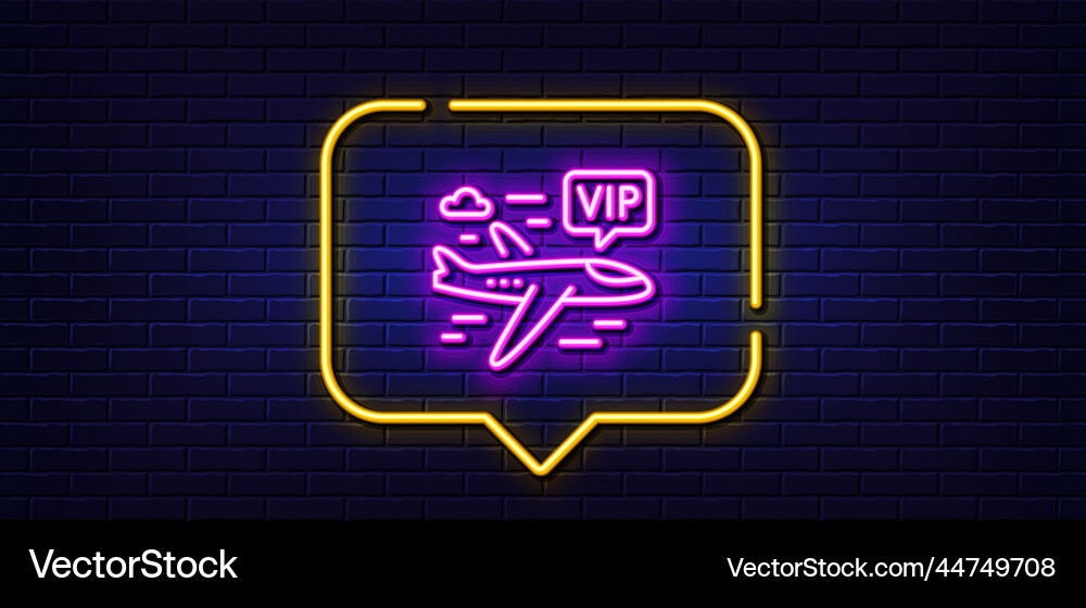 Vip flight line icon very important person Vector Image