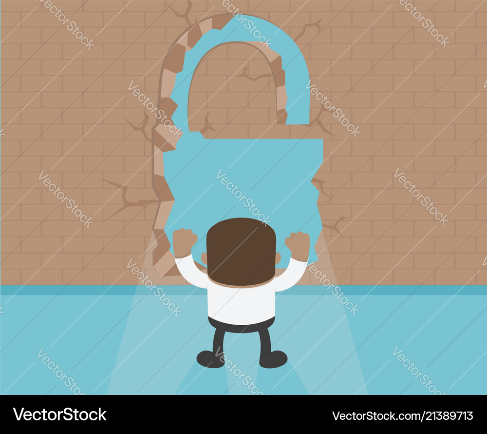 African businessman standing back Royalty Free Vector Image