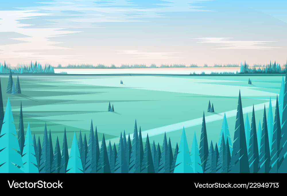 Banner template with natural scenery or landscape Vector Image