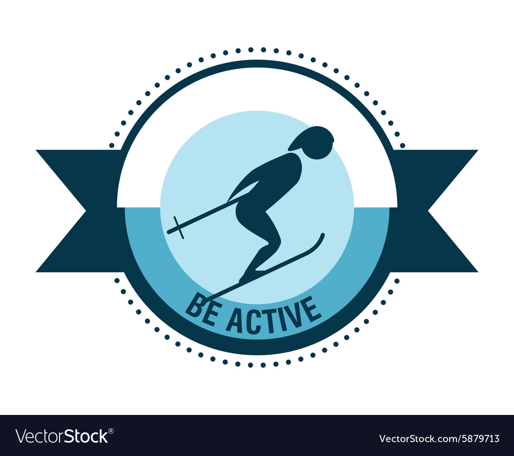 Be active design Royalty Free Vector Image - VectorStock