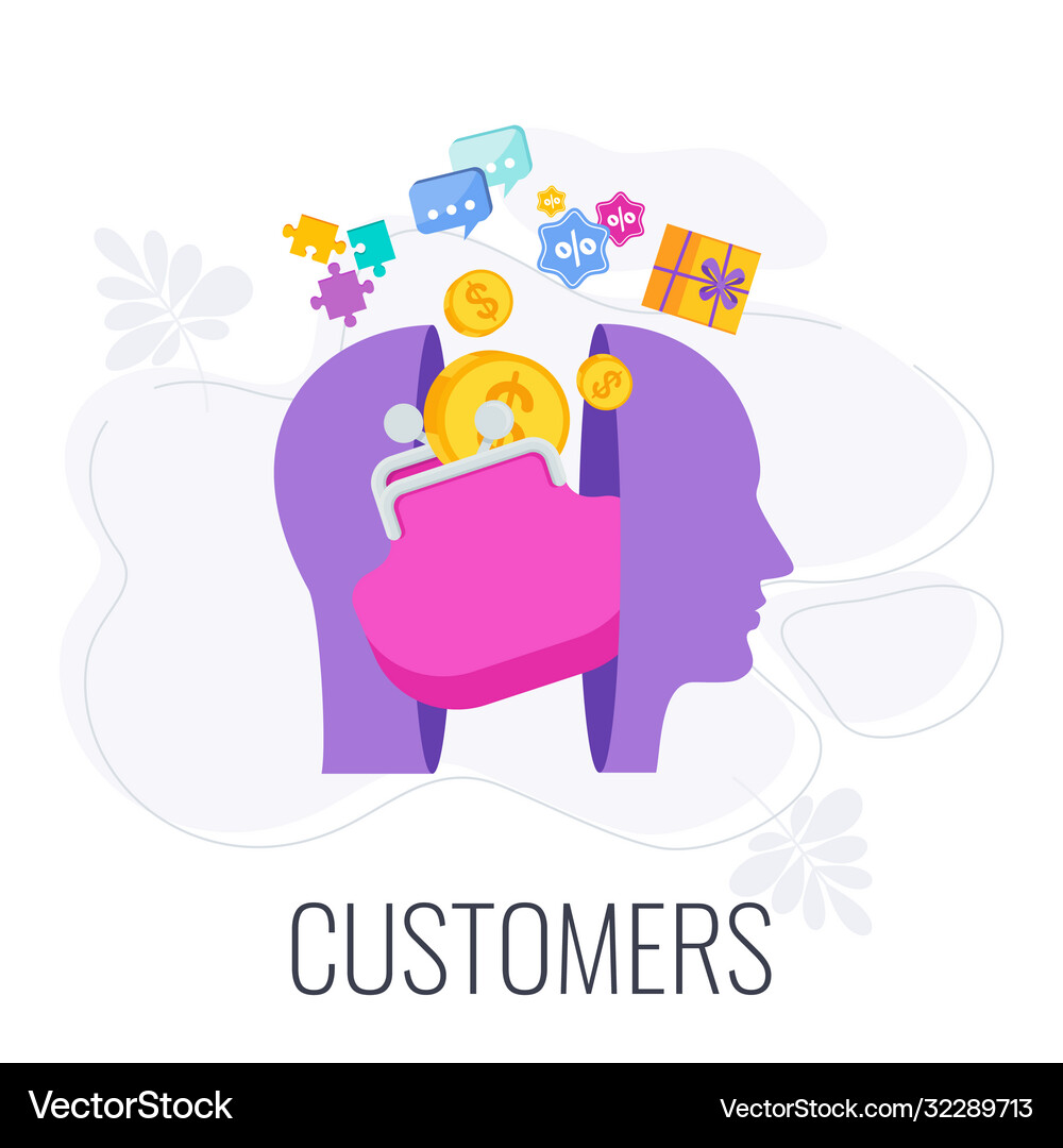 Client customer consumer infographics pictograph Vector Image