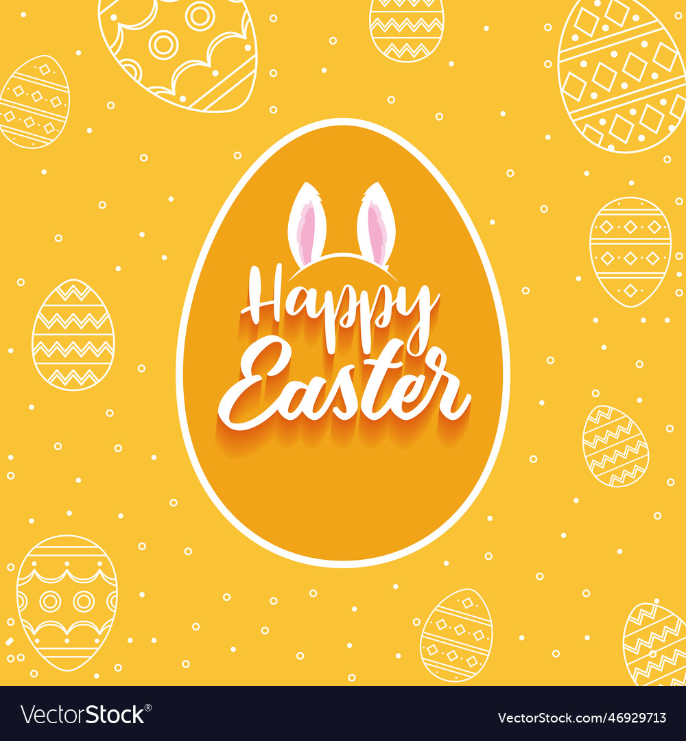 Colored easter template with easter egg Royalty Free Vector