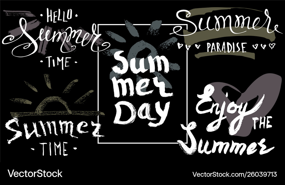 Handwritten summer lettering Royalty Free Vector Image
