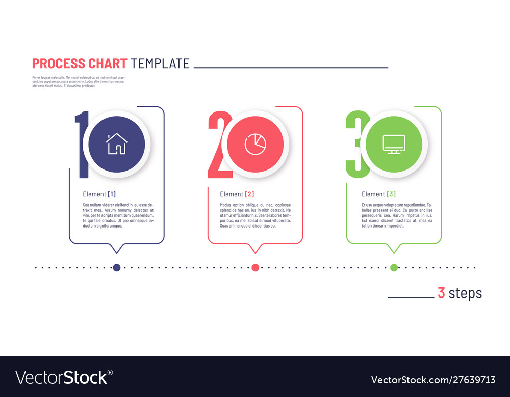 Infographic numbered process chart template Vector Image