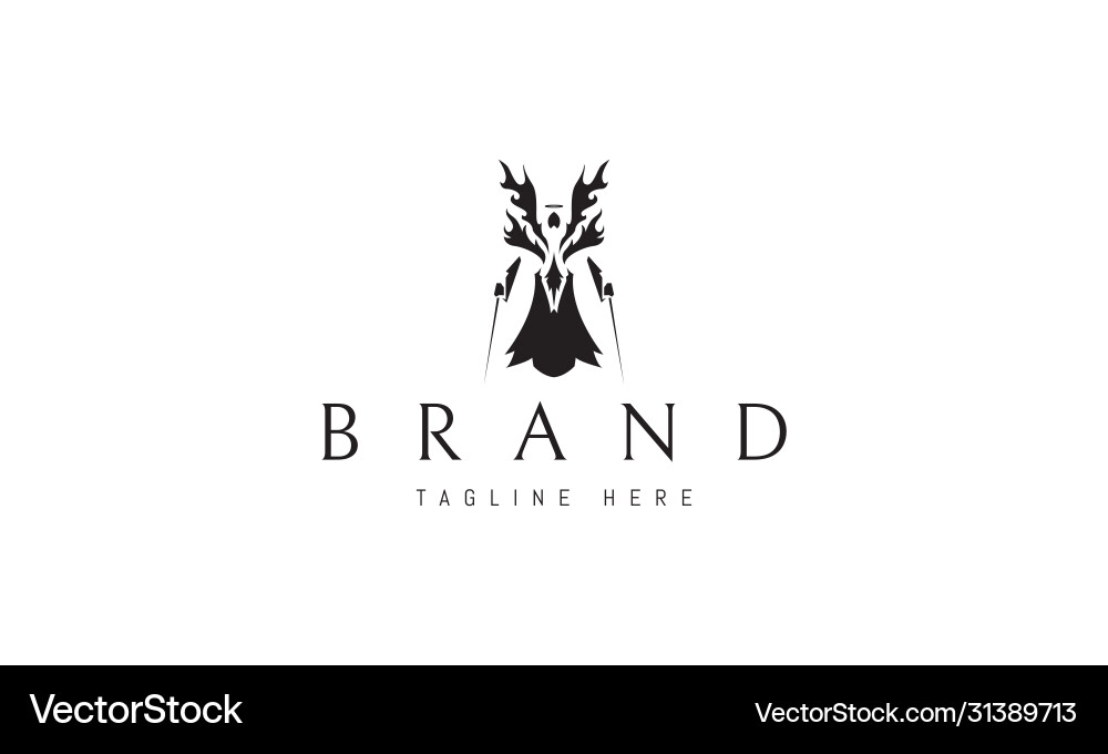 Logo on which an abstract image an angel Vector Image