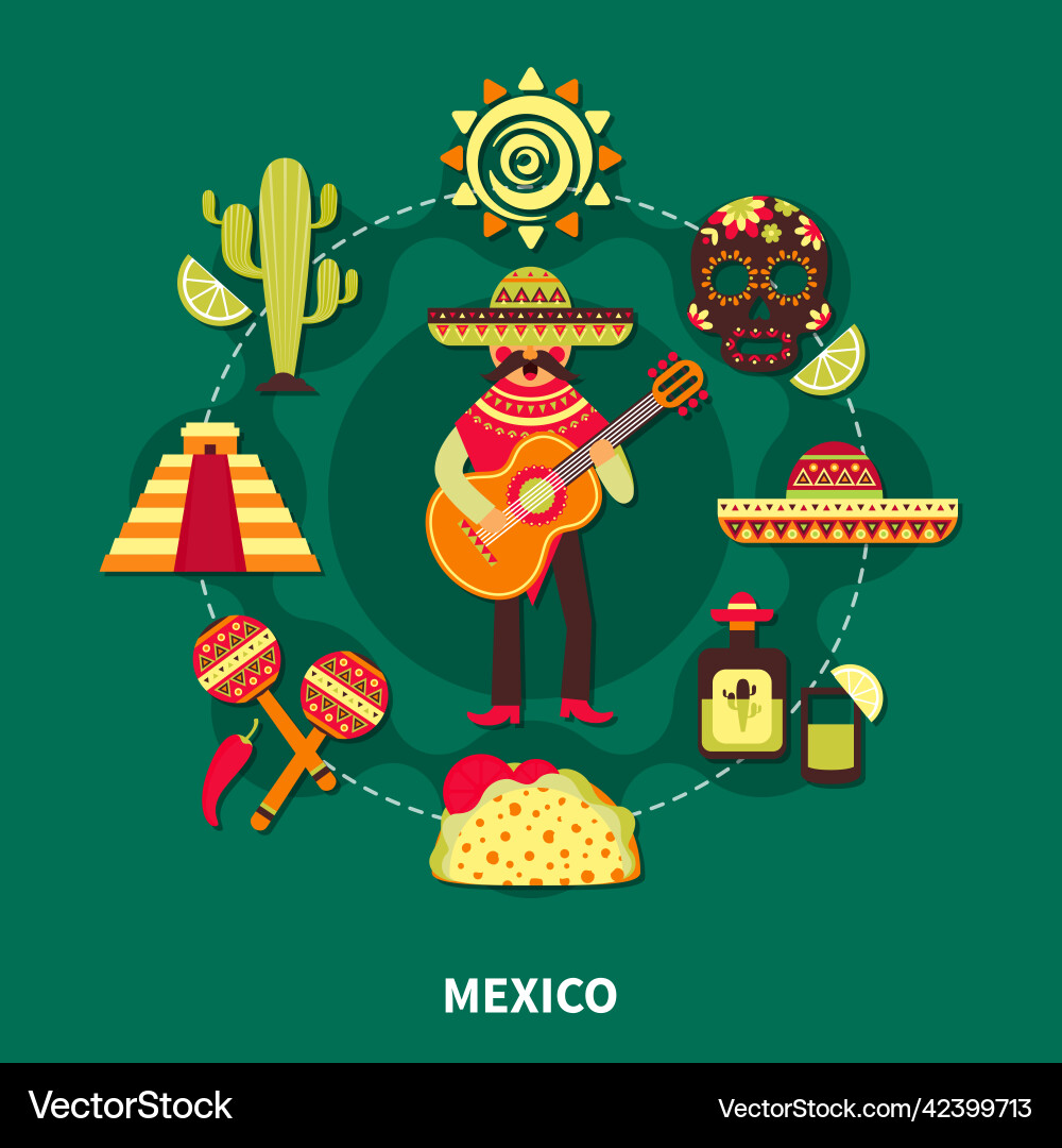 Mexico travel Royalty Free Vector Image - VectorStock