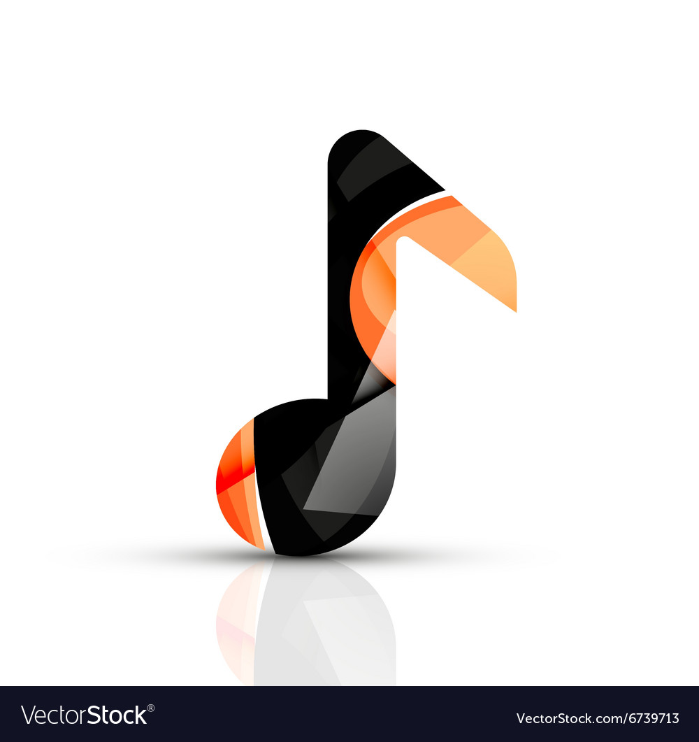Music note logo Royalty Free Vector Image - VectorStock