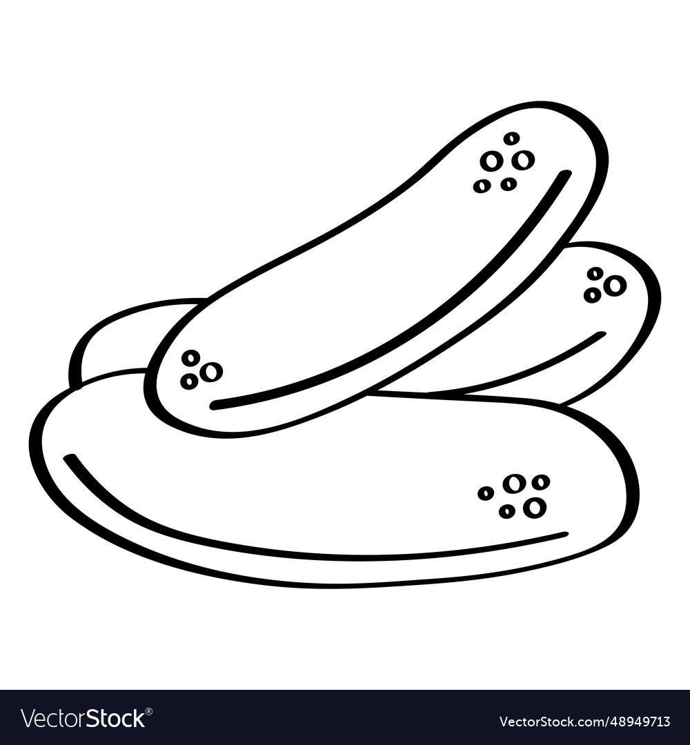 Pickles stroke Royalty Free Vector Image - VectorStock