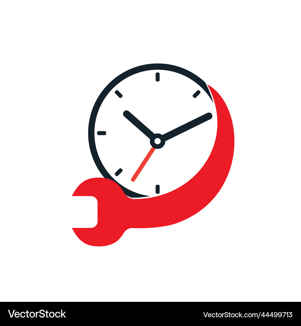 Repair time logo design template Royalty Free Vector Image