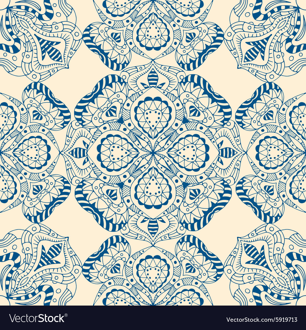Seamless blue pattern Royalty Free Vector Image