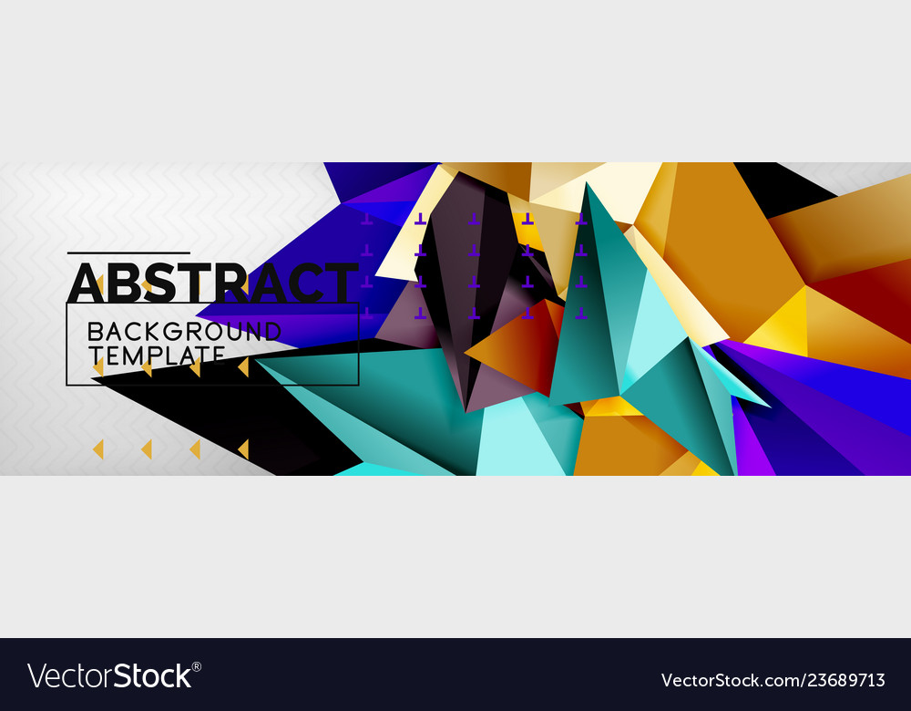 Triangles background techno template Royalty Free Vector