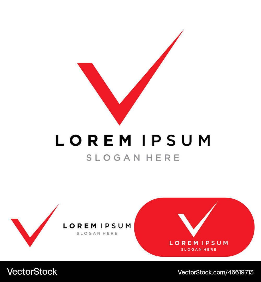 V letter logo and symbol template Royalty Free Vector Image