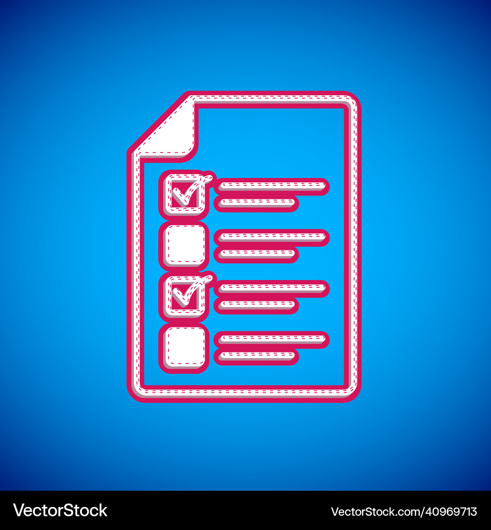 White online quiz test survey or checklist icon Vector Image