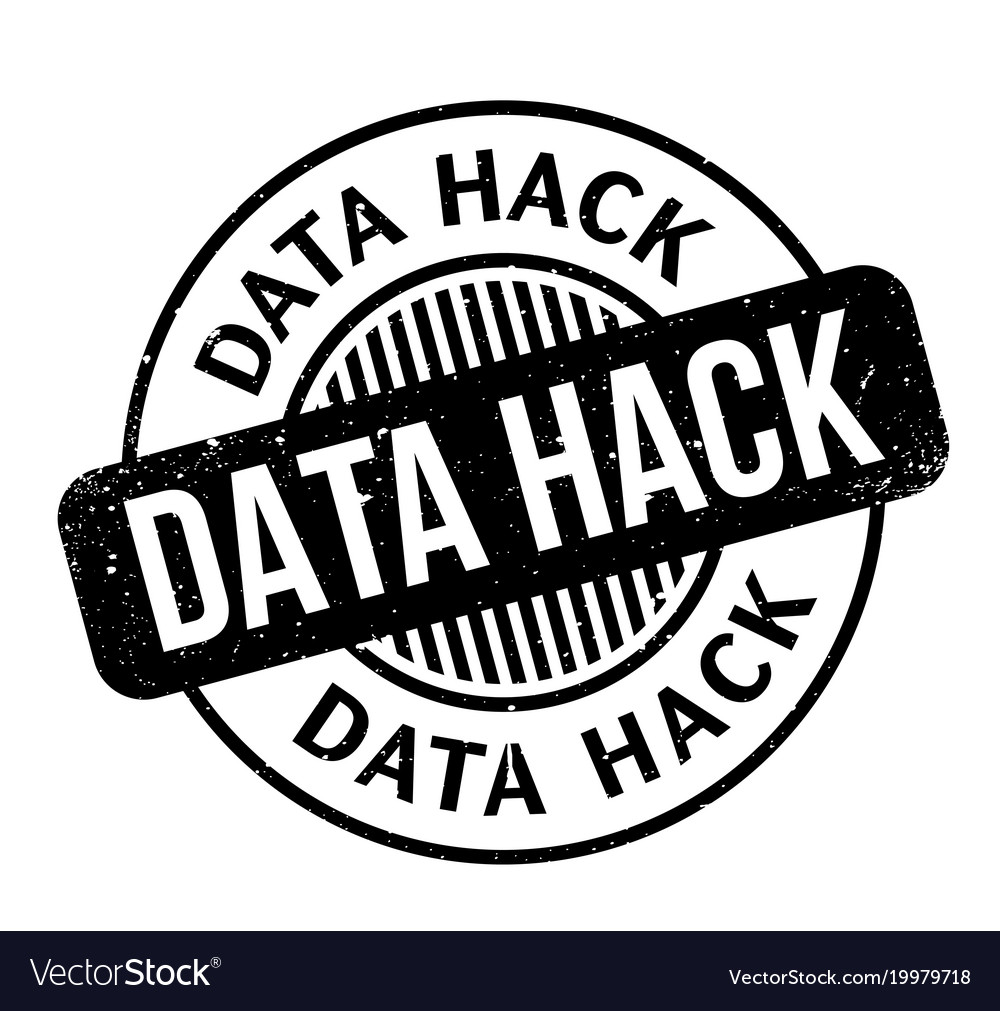 Data hack rubber stamp Royalty Free Vector Image