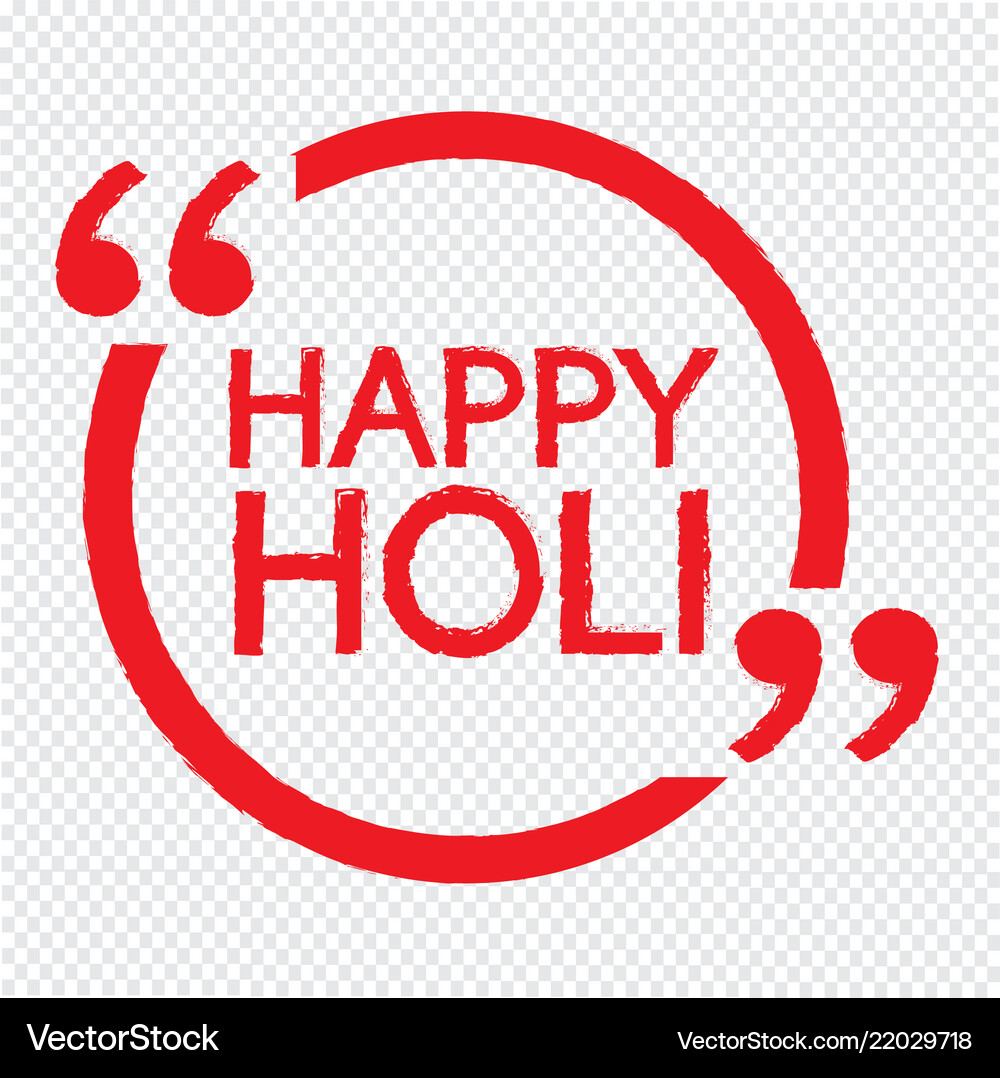 Happy holi lettering design Royalty Free Vector Image