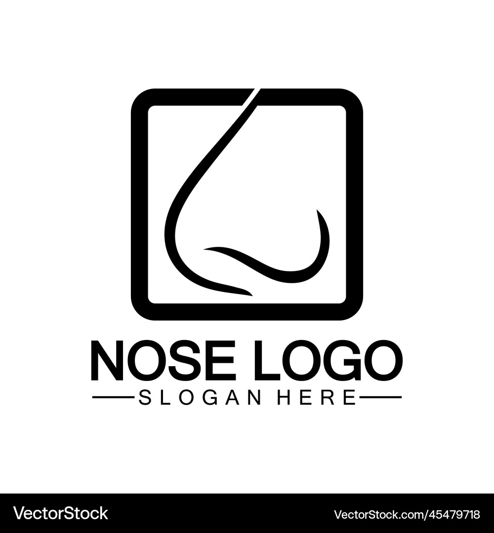 Nose logo design template organs logo design Vector Image