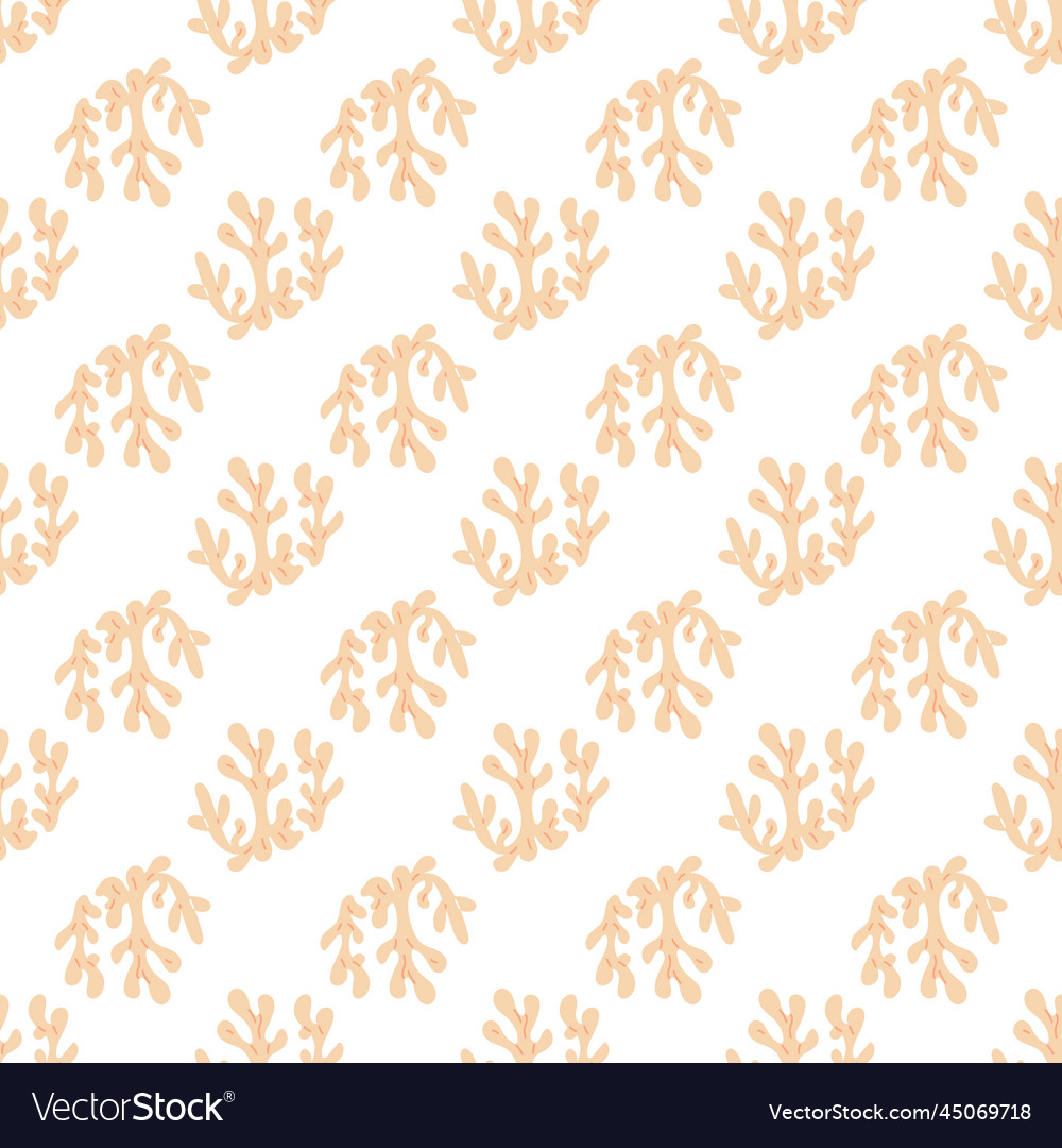 Seamless pattern with corals background Royalty Free Vector