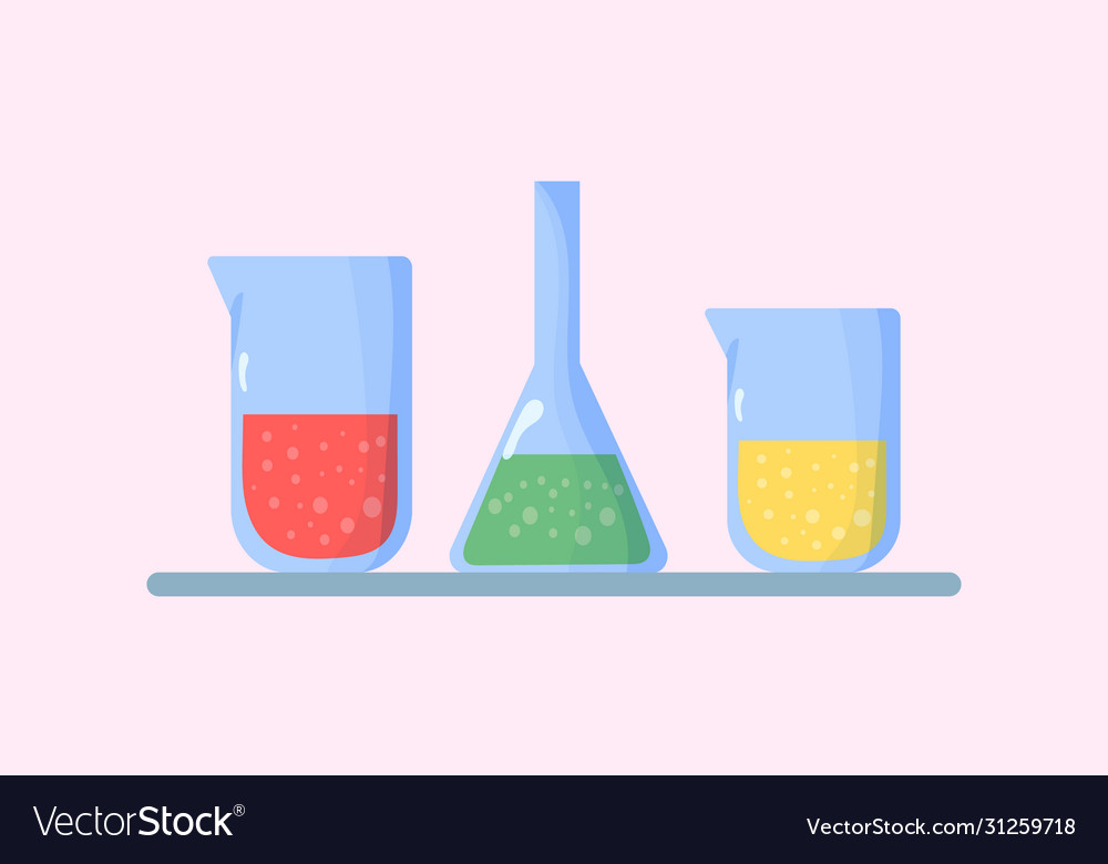 Set flasks Royalty Free Vector Image - VectorStock