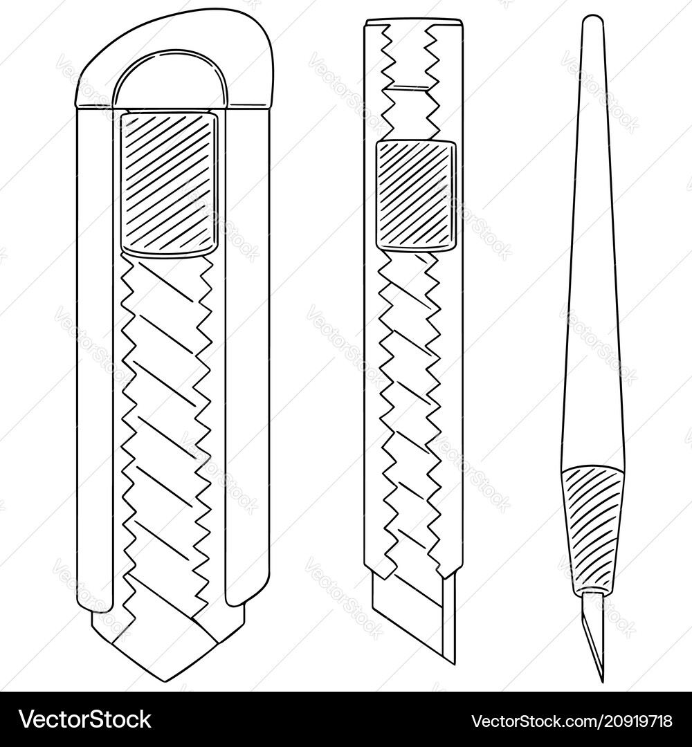 Set of cutter Royalty Free Vector Image - VectorStock