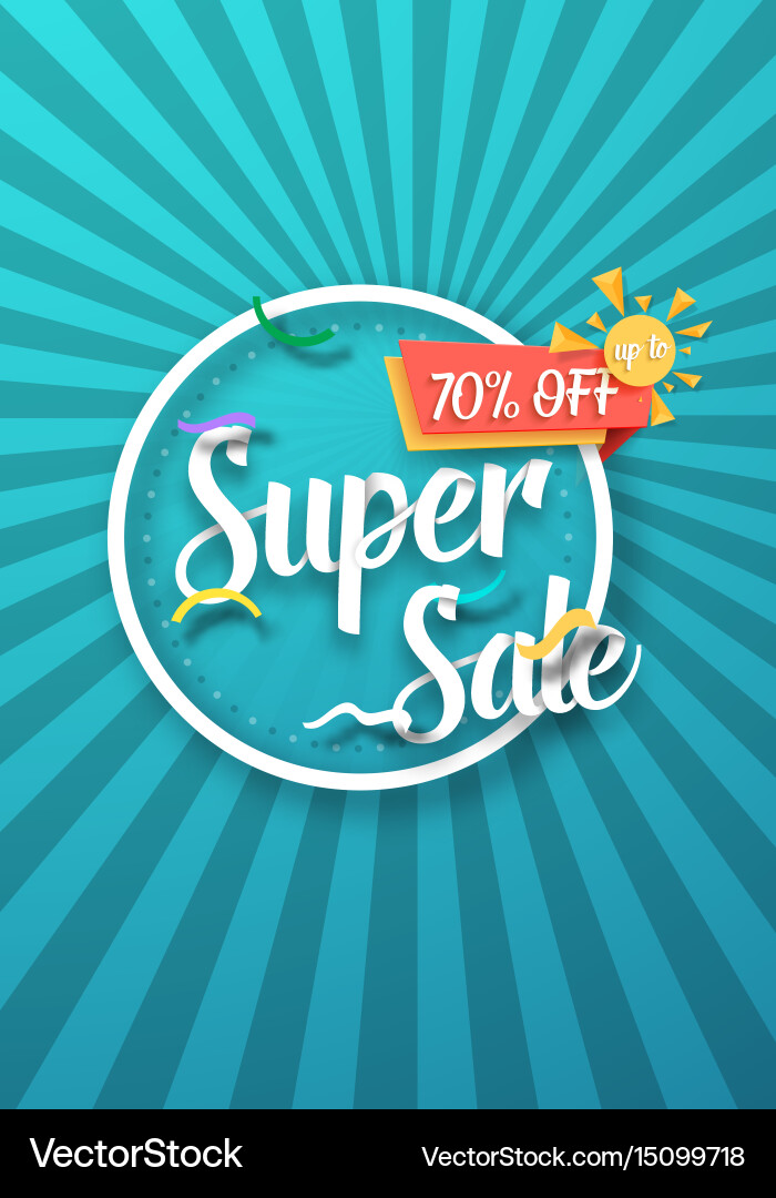 Super sale poster flyer template Royalty Free Vector Image