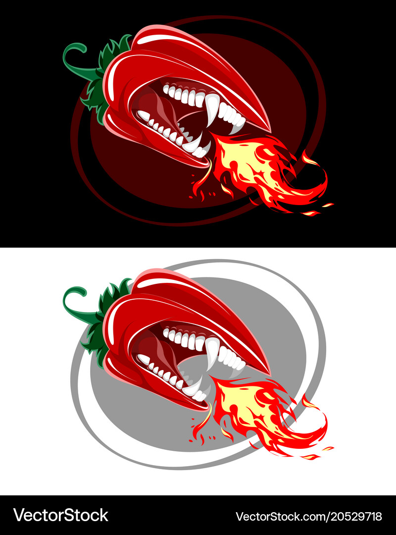 Two very angry peppers Royalty Free Vector Image