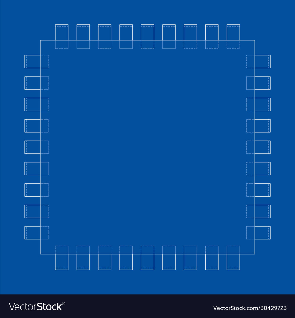 3d microchip rendering 3d Royalty Free Vector Image