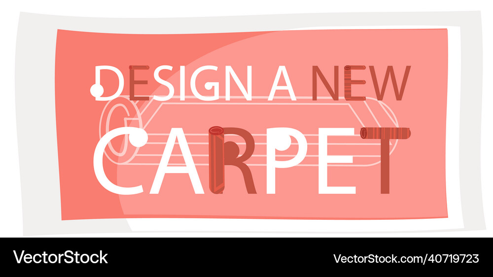 Design a new carpet flat banner isolated Vector Image