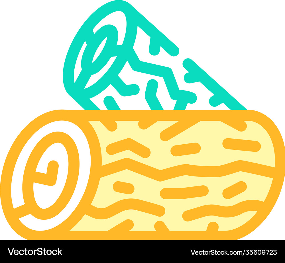 Firewood timber color icon Royalty Free Vector Image