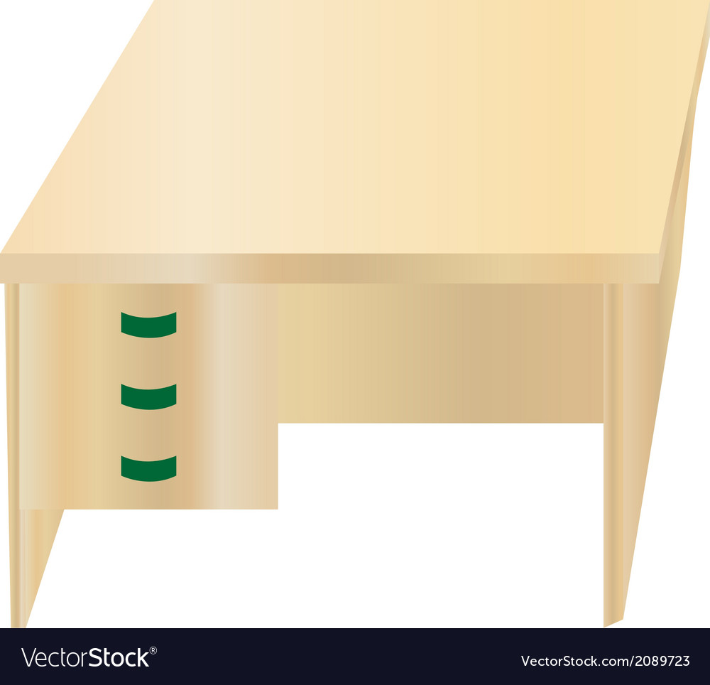 Isolated office table Royalty Free Vector Image