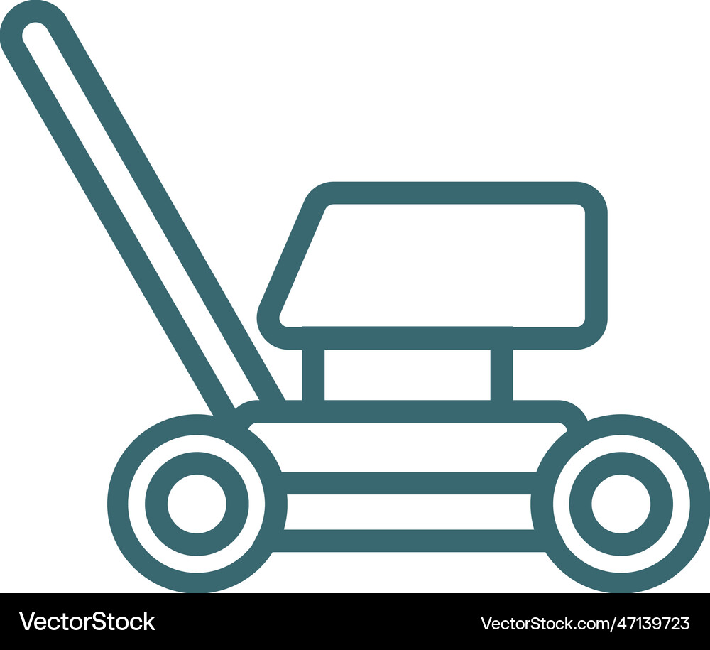 Lawn mower icon thin line mower service icon Vector Image