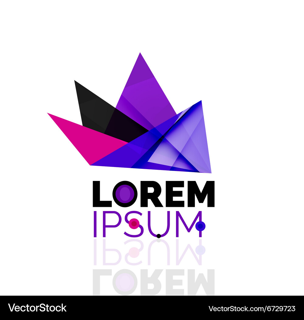 Logo abstract geometric business icon Royalty Free Vector