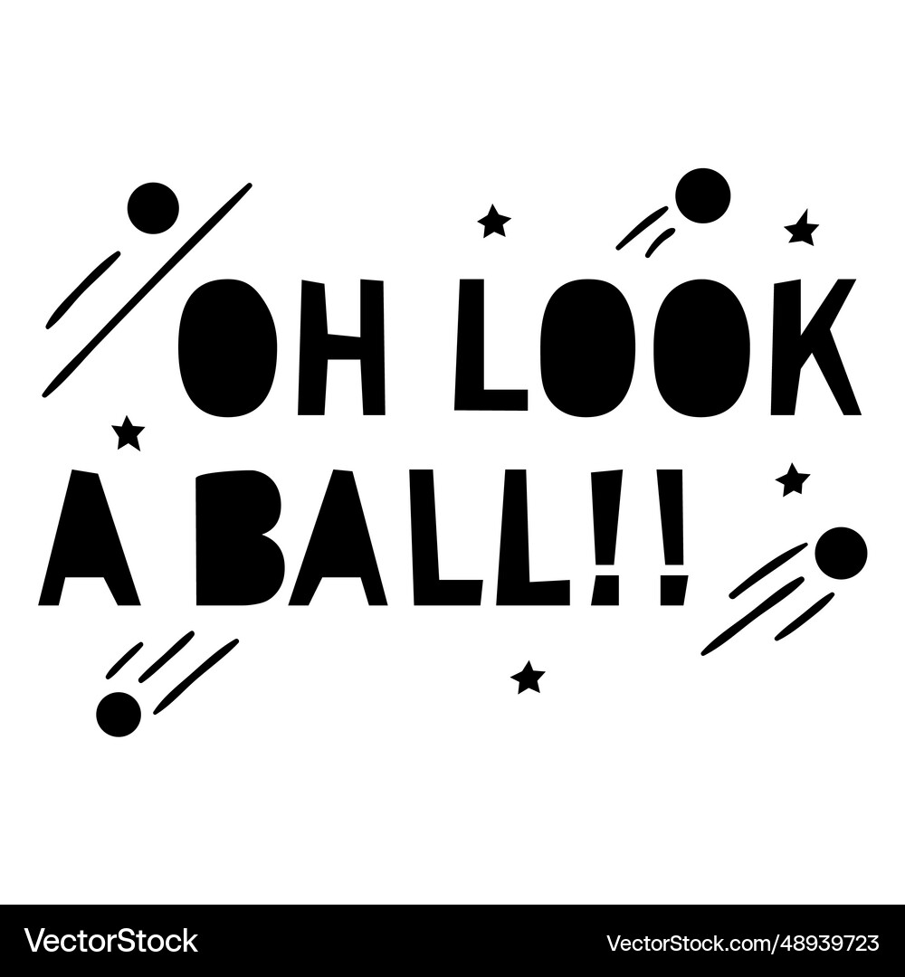 Oh look a ball flat Royalty Free Vector Image - VectorStock