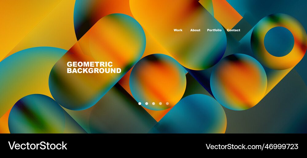 Round shapes and circles with liquid gradients Vector Image